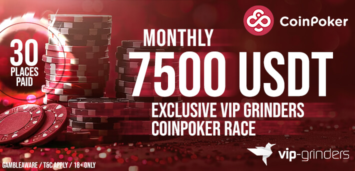 Exclusiva $7,500 CoinPoker Rake Race 2025